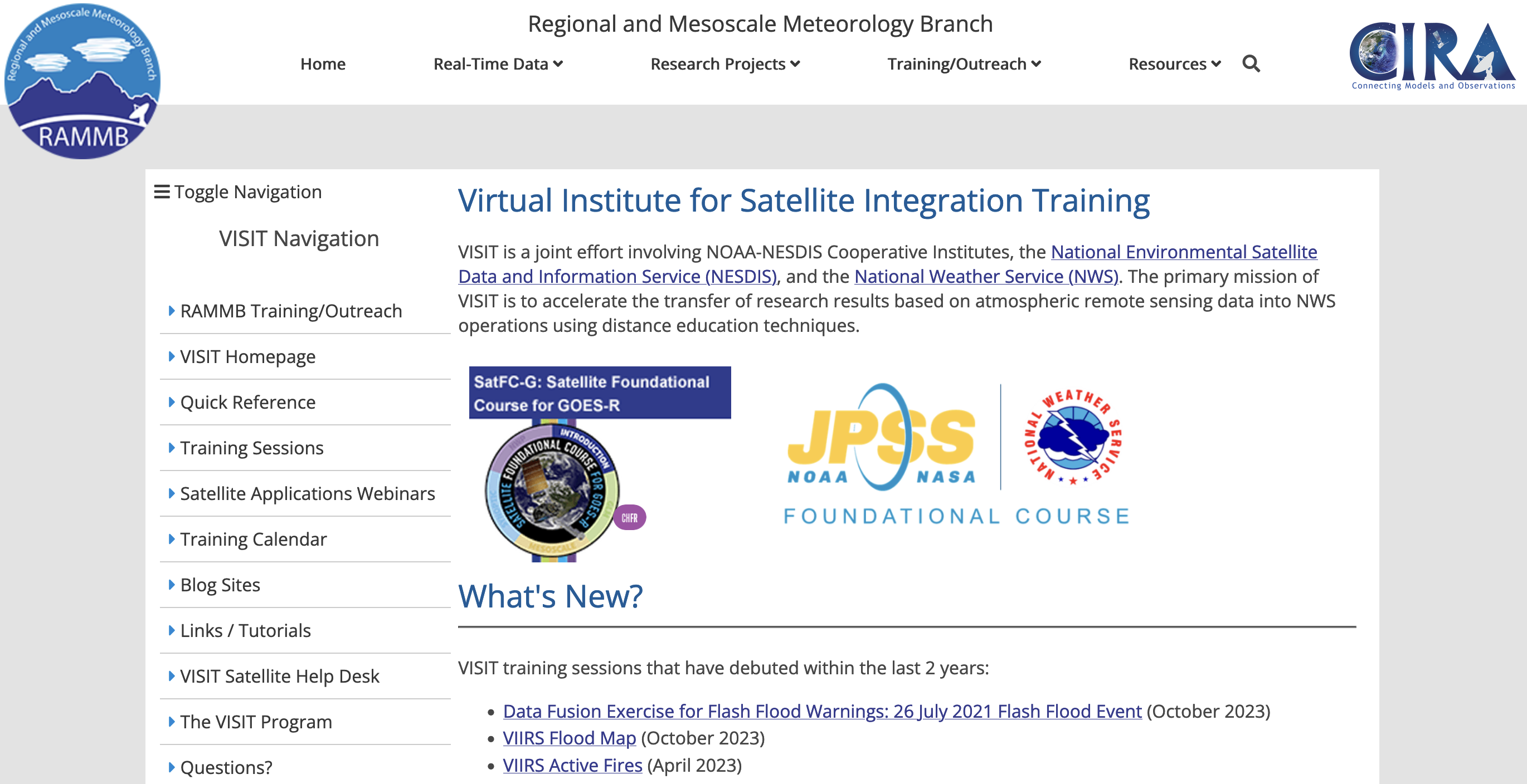 Finding Training Resources in Meteorology and Hydrology | ETRP Moodle Site